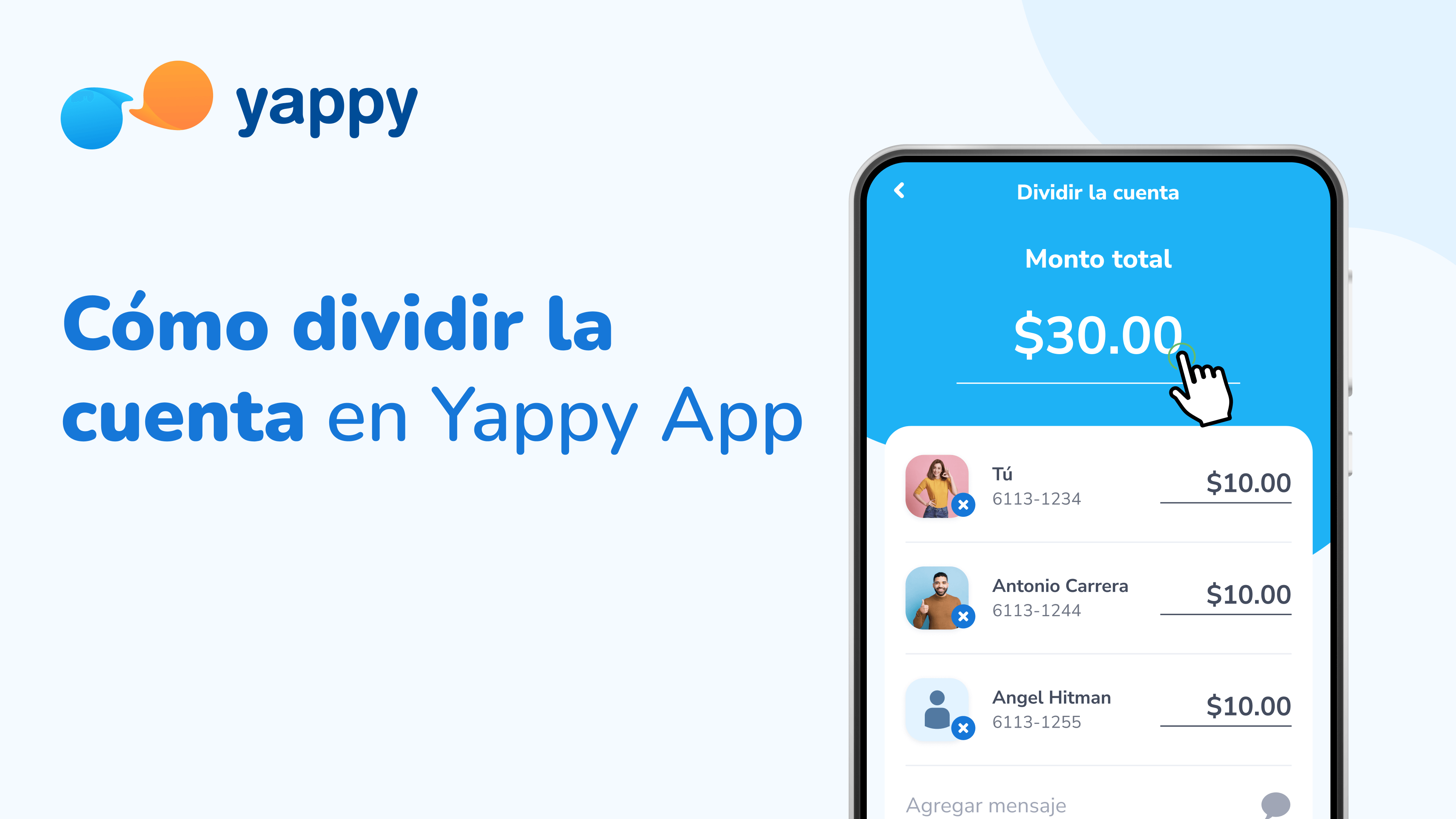 Cómo dividir la cuenta en Yappy App - Yappy
